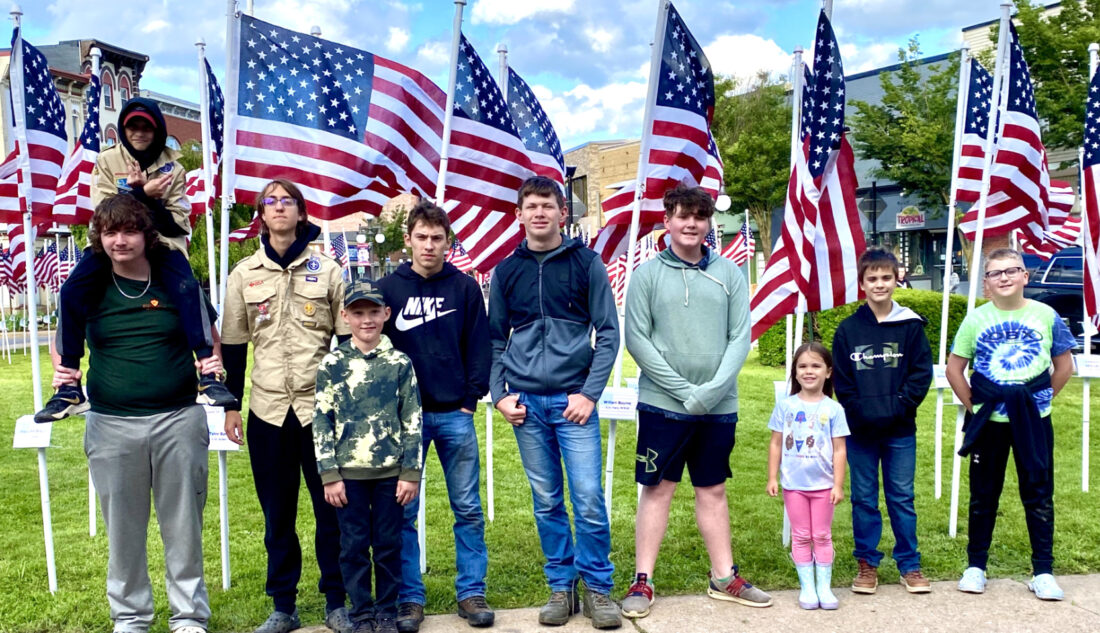 Scouts help with Flags of Honor | News, Sports, Jobs - The Express